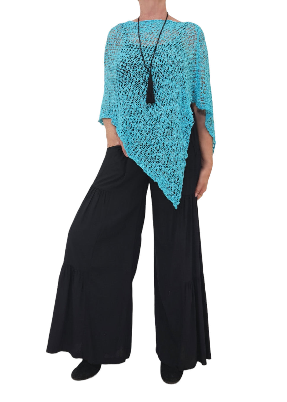 Solid Black Bright Turquoise – Happy Bohemians